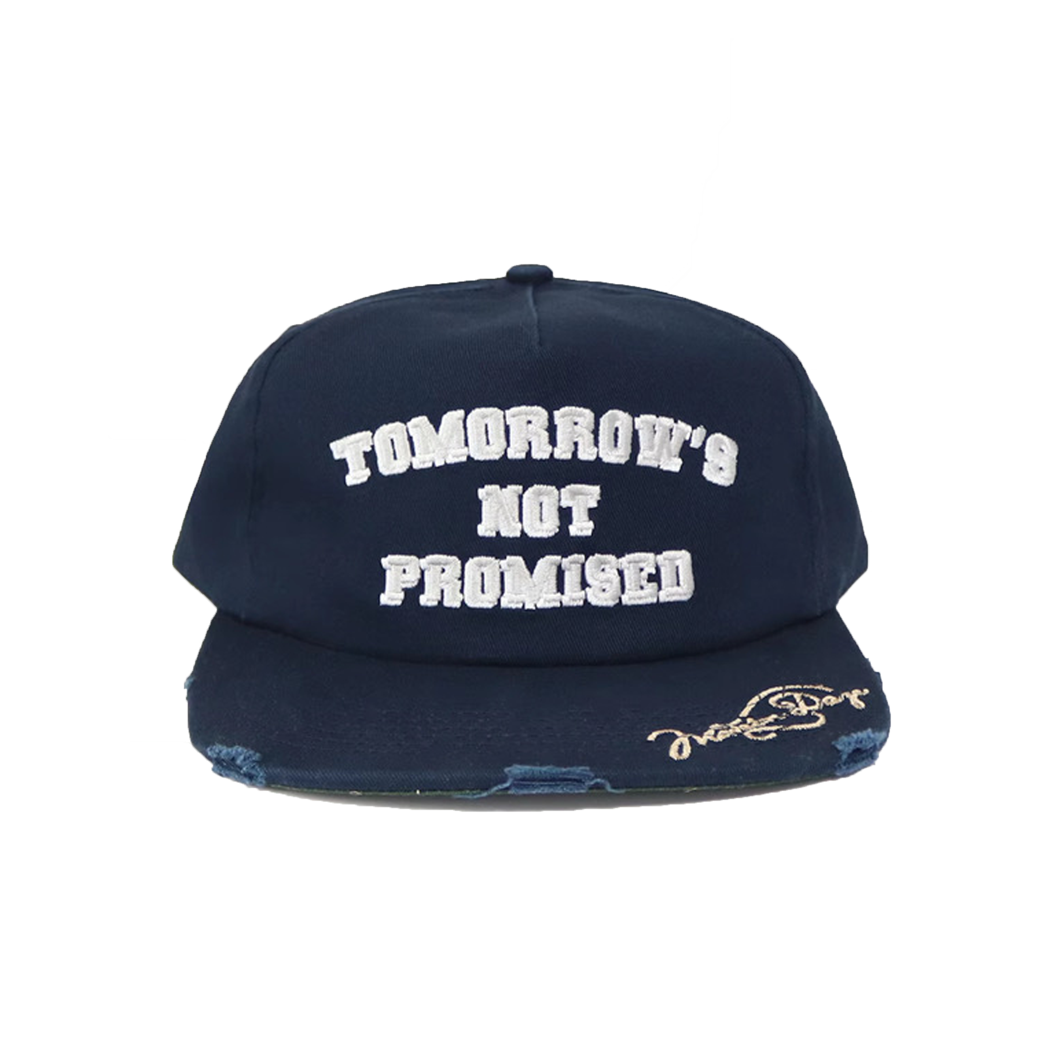 Navy Distressed "Tomorrow's Not Promised" Hat – MDRN Day